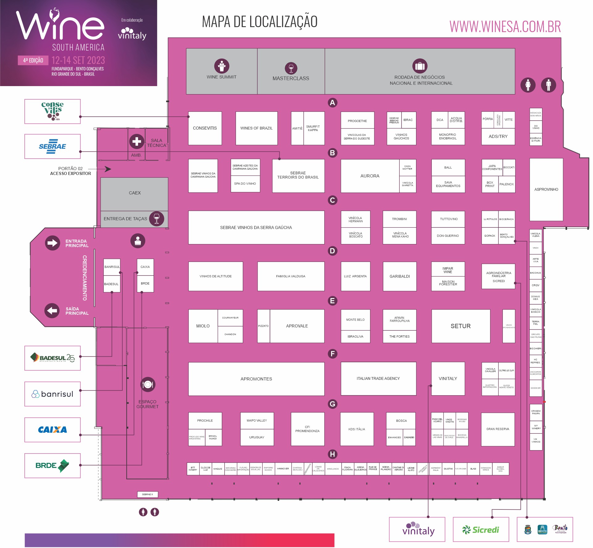 Mapa da feira - Wine South America